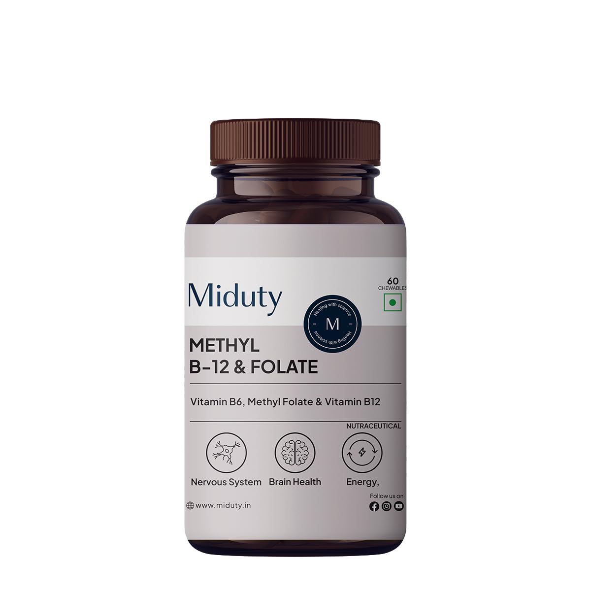 Miduty Vitamin B12 – Active Methylcobalamin - Bioactive B-Complex with ...